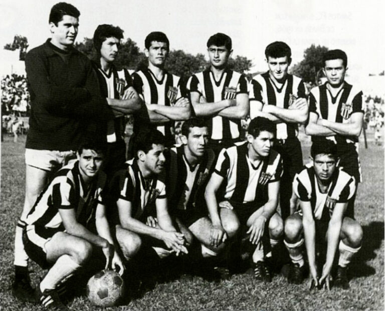 1967. Guaraní de Assunção. Em pé: Raimundo Aguilera, Vicente Bobadilla ...
